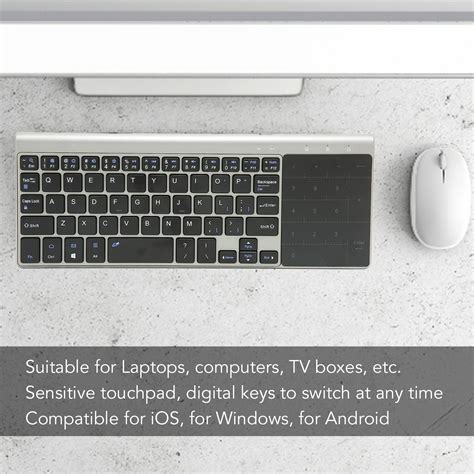 Mua Ashata Wireless Keyboard 24g Wireless Touch Keyboard With Touchpad Mouse Usb Receiver