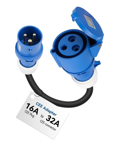 Cee Adapter 16a 3 Pin Cee Plug To 32a 3 Pin Cee Connector Ydcharge