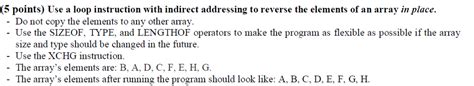 Solved 5 Points Use A Loop Instruction With Indirect