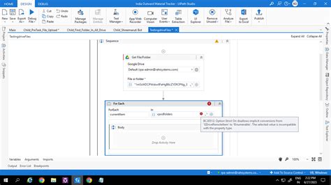 Value Of Type Gdriveremoteitem Cannot Be Converted To
