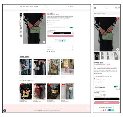 Shopify Store Design For Fashion Accessories Behance