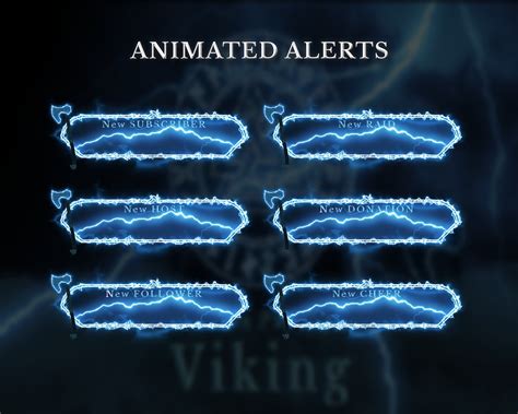 Animated Viking Lightning Twitch Overlay Package Screens Etsy