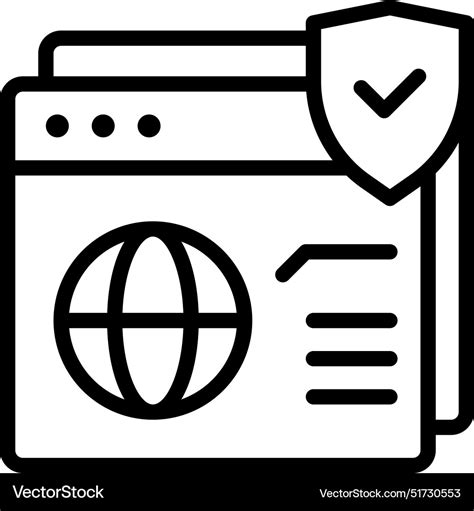 Safe Browser Icon Royalty Free Vector Image Vectorstock