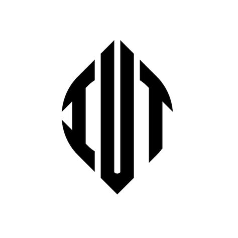Premium Vector Iut Circle Letter Logo Design With Circle And Ellipse