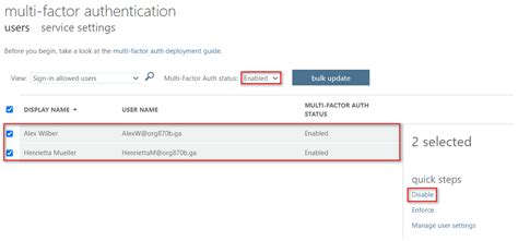 enable disable mfa in azure active directory theitbros