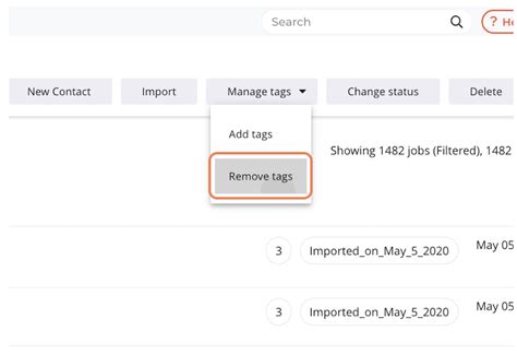 Remove Tags In Bulk Classic View Thryv