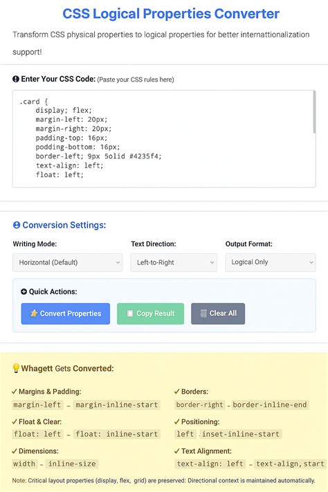 Css Logical Properties Converter Devpost