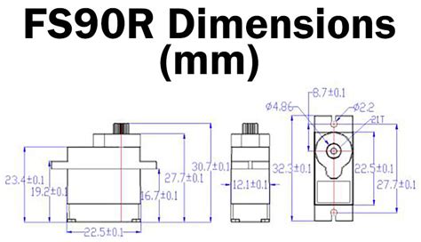 Fitec Fs90r Continuous Rotation Servo Mini Size 9g Weight