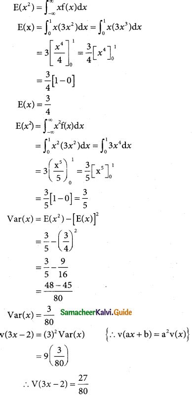 Samacheer Kalvi 12th Business Maths Guide Chapter 6 Random Variable And