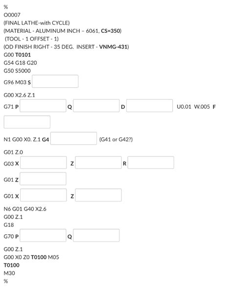 Write A Short Cnc Lathe Program Using Rough And