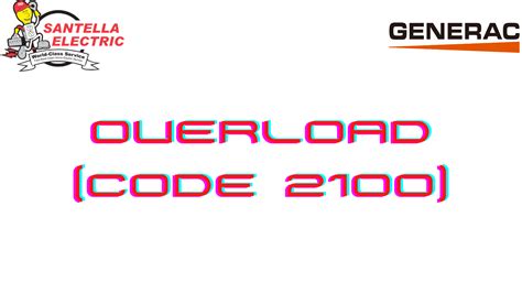 Generator Errors Generac Santella Electric