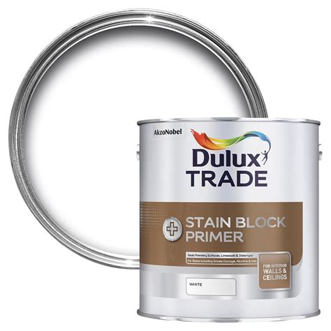 Dulux Trade Stain Block Plus White Matt Stain Block 2.5L | Departments ...