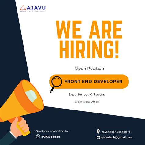 hiring frontenddeveloper wearehiring marketingagency digitalmarketing ajavu tech house