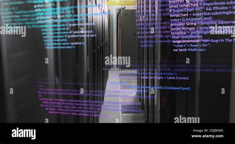 Animation Of Data Processing Over Server Room Stock Video Footage Alamy