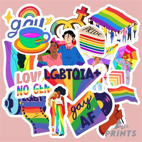50 Pcs Lgbt Pride Equality Aesthetic Graffiti Sticker Set 3cm 45cm