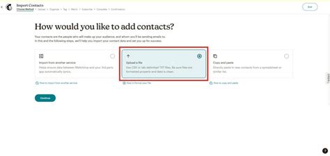 how to import contacts into mailchimp quickly