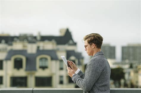 Man Using A Digital Tablet Premium Photo Rawpixel