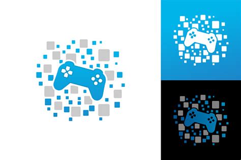 픽셀 디지털 게임 로고 템플릿 디자인 벡터 엠블럼 디자인 개념 창조적 인 기호 아이콘 Brand Name Video Game에 대한 스톡 벡터 아트 및 기타 이미지 Istock
