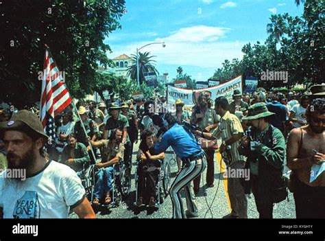 Photograph Of Ron Kovic And Vietnam War Veteran Protestors At The 1972