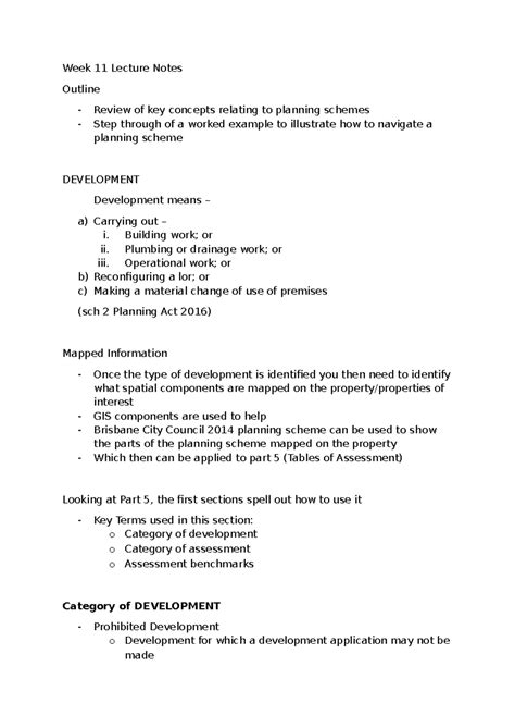 Week 11 Lecture Notes Week 11 Lecture Notes Outline Review Of Key Concepts Relating To