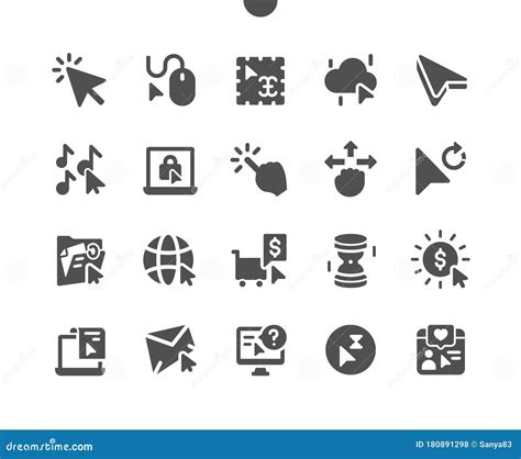 9 Selection And Cursors Icons Pack Trendy Selection And Cursors Icons On White Background Thin