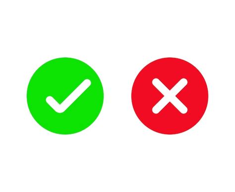 Premium Vector Checkmark And Cross Symbol