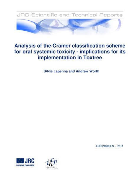 Pdf Analysis Of The Cramer Classification Scheme For Oral Systemic