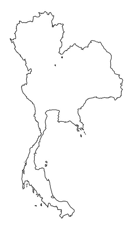 thailand outline map map vector drawing vector map vector drawing png and vector with