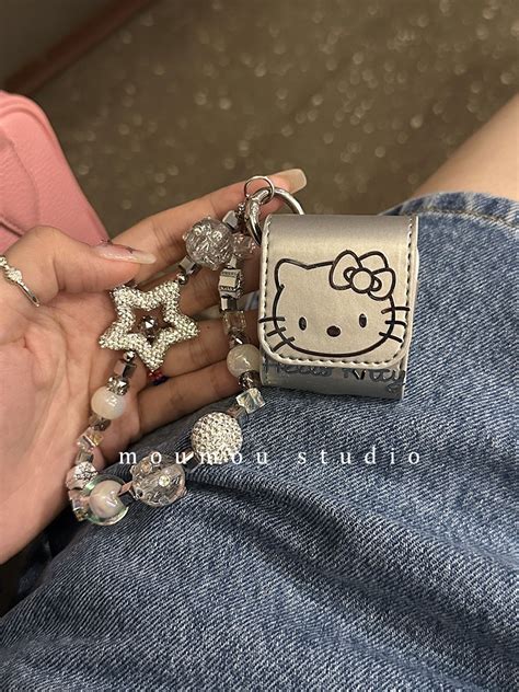 키링세트키티 Airpods 1 2 3 세대 에어팟프로 Pro 별 큐빅 키링 메탈 케이스 에이블리