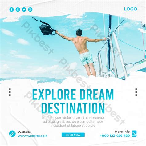 여행 소셜 미디어 광고 템플릿 Psd 무료 다운로드 Pikbest