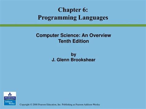 Ppt Computer Science An Overview Tenth Edition By J Glenn Brookshear Powerpoint Presentation