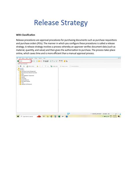Release Strategy With Classification Pdf