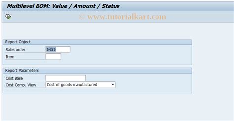 CK SAP Tcode Sales Document Multilevel BOM