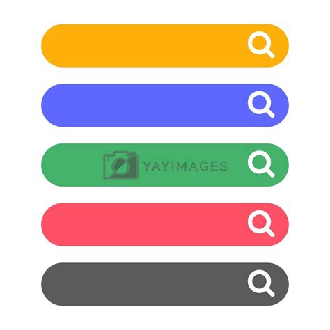 Royalty Free Vector Internet Search Box Icon Set With Input Field Web Search Bar Vector By