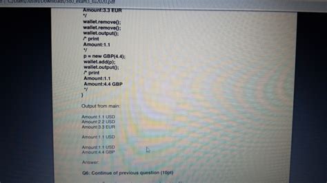 solved q1 create a class named money 10pt 1 data