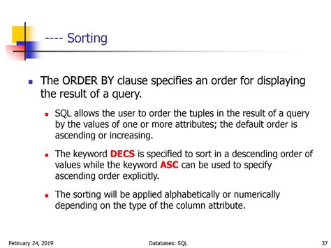 Structured Query Language Sql Ppt Download