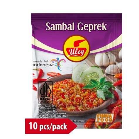 Jual Sambal Uleg Renceng 10 Sachet X 18 Grsambal Uleg Finna Renteng