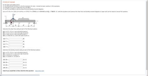 solved p7 038 go tutorial for the beam and loading shown