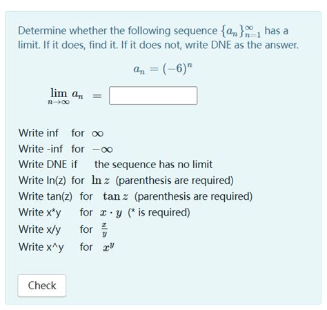 Solved Determine Whether The Following Sequence An N 1 Has Chegg Com