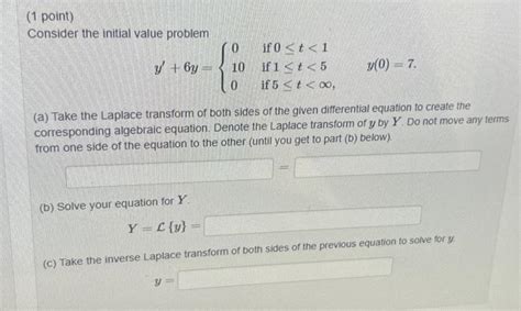 Solved Point Consider The Initial Value Problem Chegg