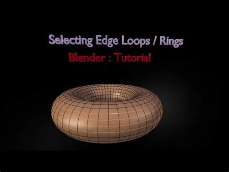 Blender Tutorial Selection Edge Loops YouTube