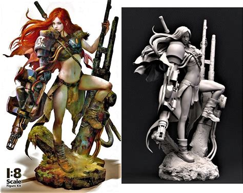 Sexy Rpg Role Zh7justice Warrior Whole Stl 3d Model Print Etsy