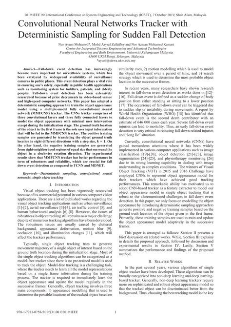 Pdf Convolutional Neural Networks Tracker With Deterministic Sampling For Sudden Fall Detection