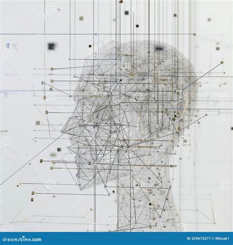 Photo Of A Conceptual Framework Diagram With Ai Text On A White Backdrop Stock Illustration