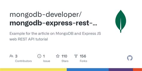 Github Mongodb Developermongodb Express Rest Api Example Example