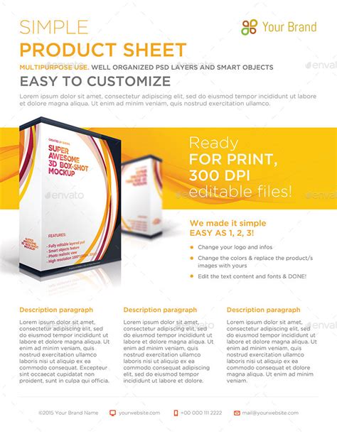 Simple Product Sheet By Jcks GraphicRiver