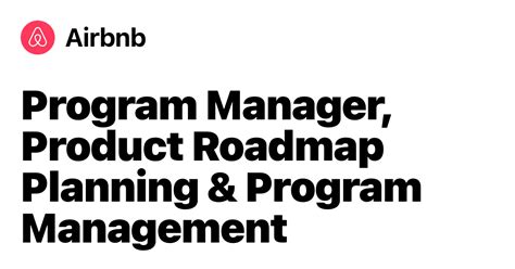 Program Manager Product Roadmap Planning And Program Management At