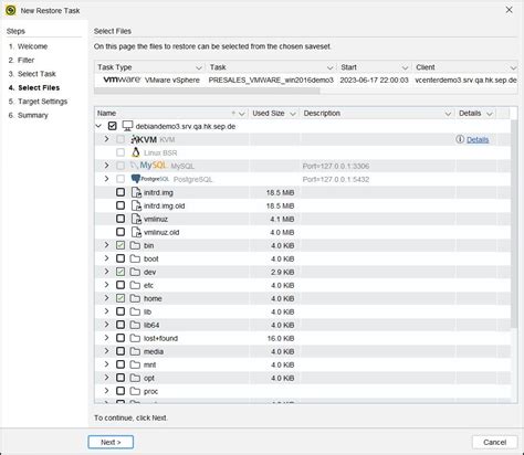 5 1 0vmware Single File Restore Sepsesam