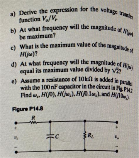 Solved 14 8 A Resistor Denoted As Rl Is Connected In