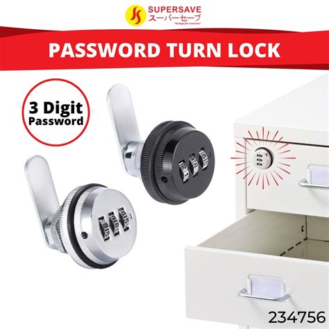 SUPERSAVE Digit Password Combination Lock Keyless Mechanical Locks Cabinet Drawer Locker Door